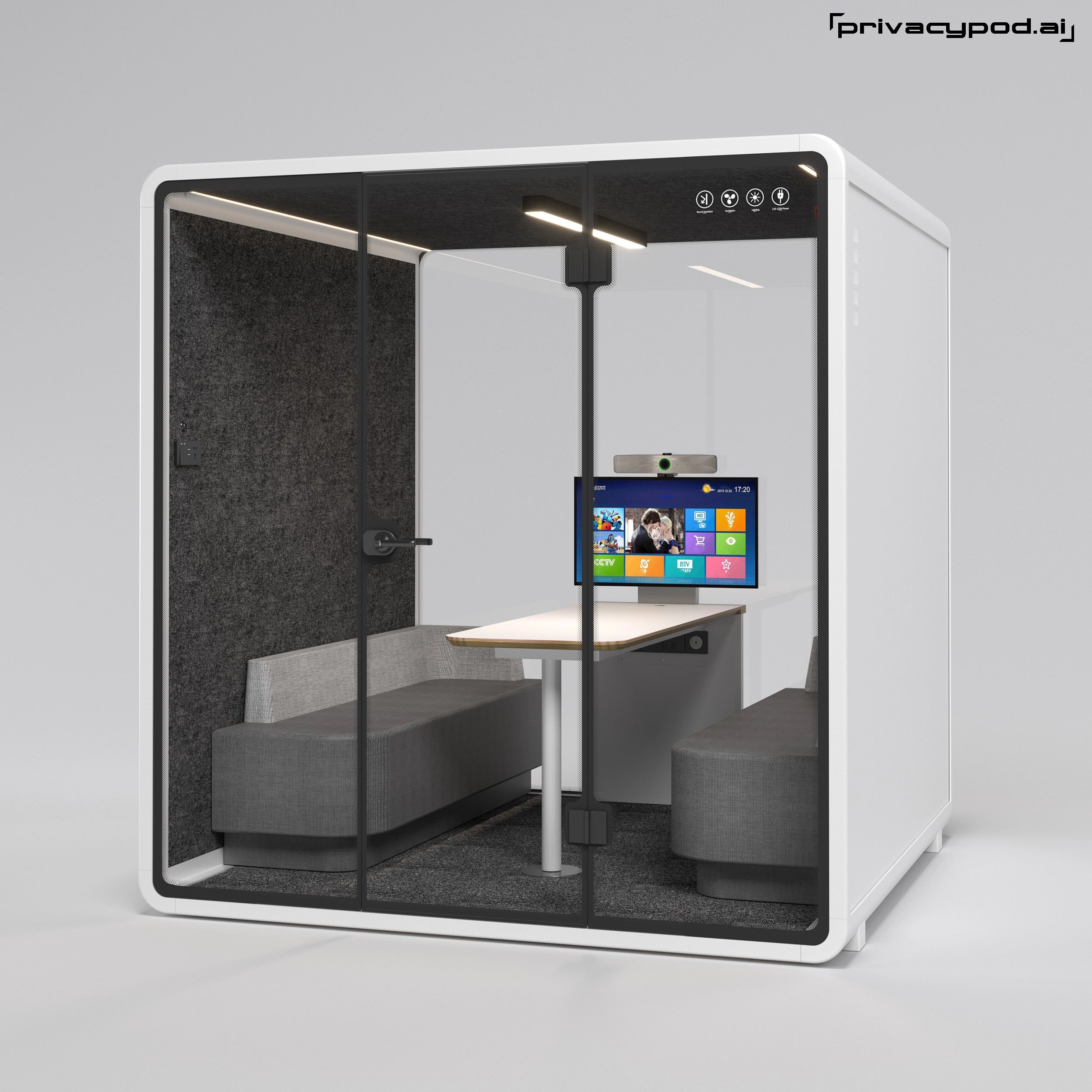 6 Person Pod | Spacious Soundproof Conference Pod | PrivacyPod